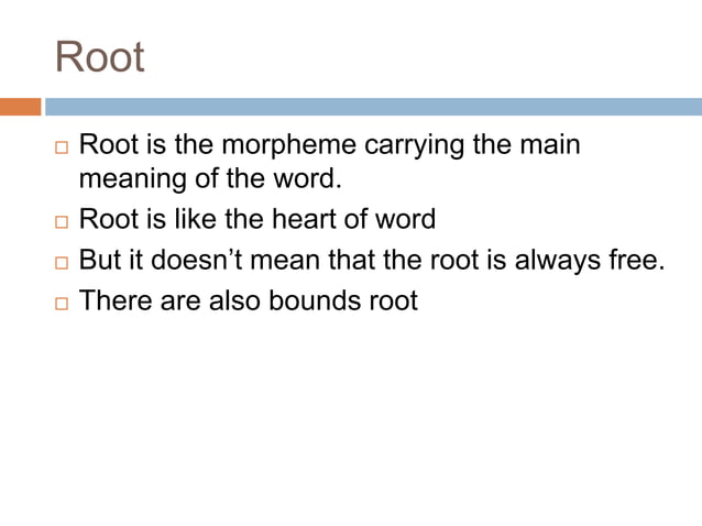 Morphology Word and Its Parts (Root and Afixes) | PPT | Free Download