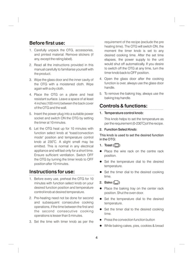 Morphy richard oven manual | PDF