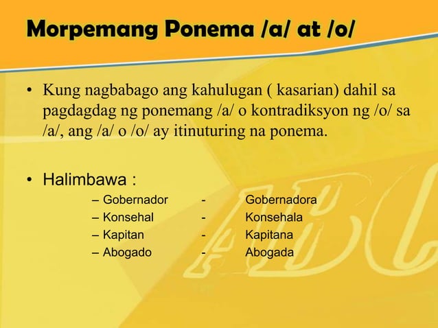 Morpolohiya Ppt