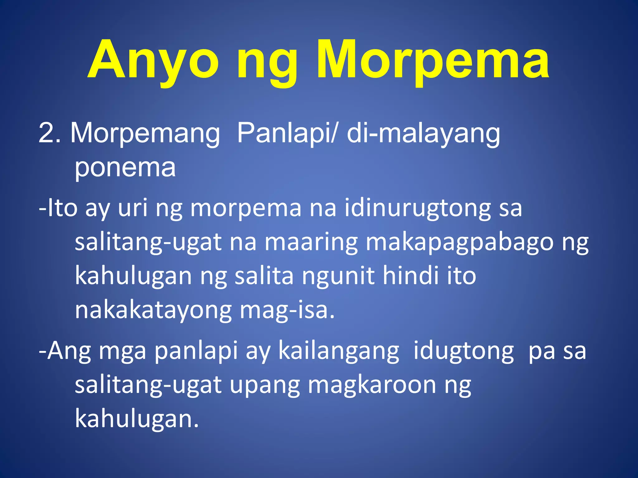 Morpolohiya | PPT