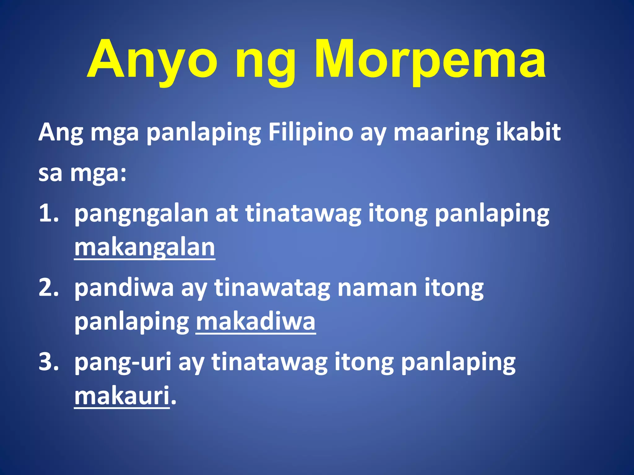 Morpolohiya | PPT