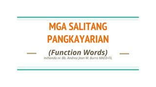 MORPOLOHIYA AT MGA SALITANG PANGKAYARIAN.pptx