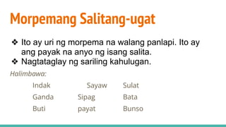 MORPOLOHIYA AT MGA SALITANG PANGKAYARIAN.pptx