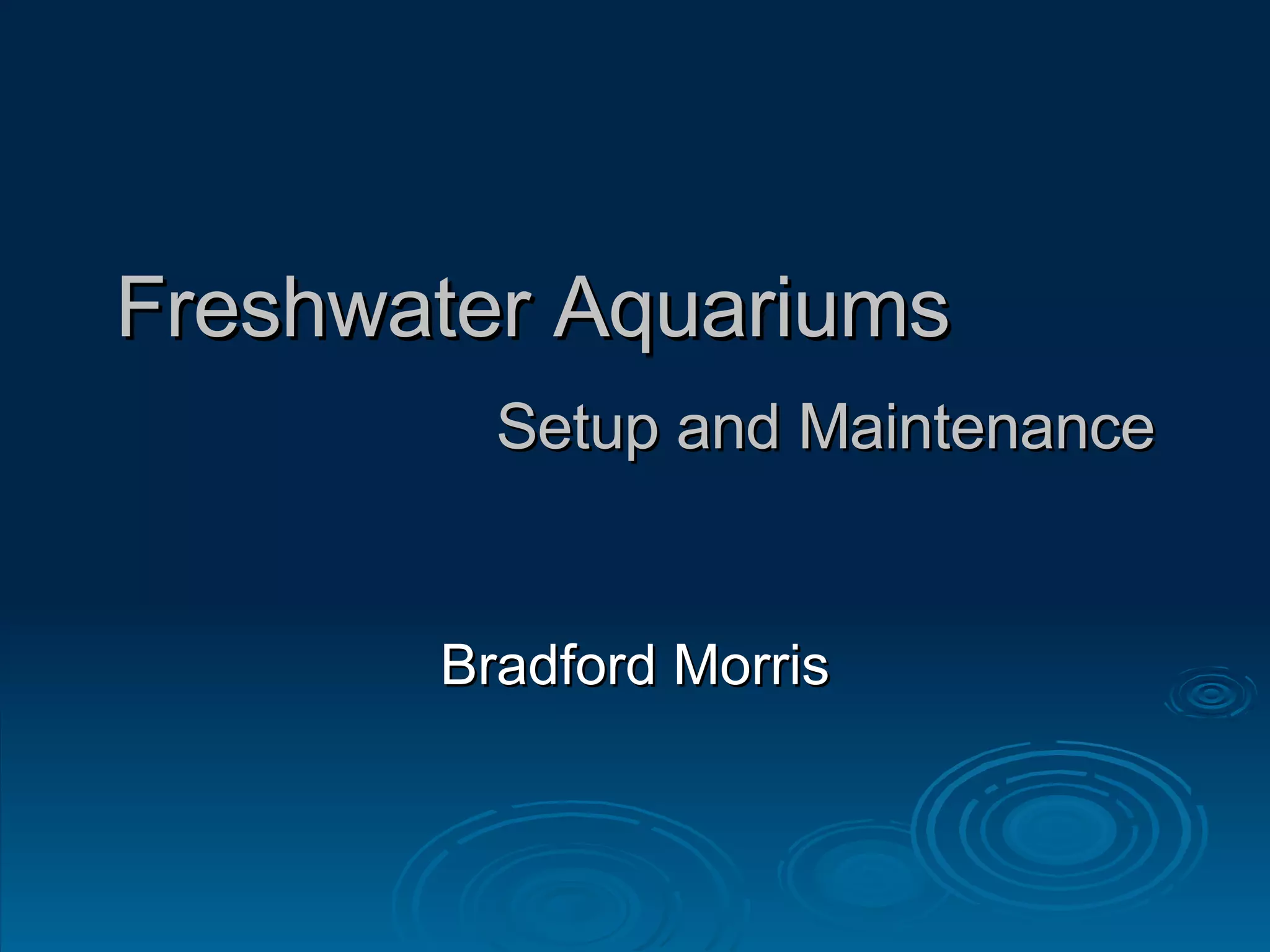 Freshwater Aquariums | PPT