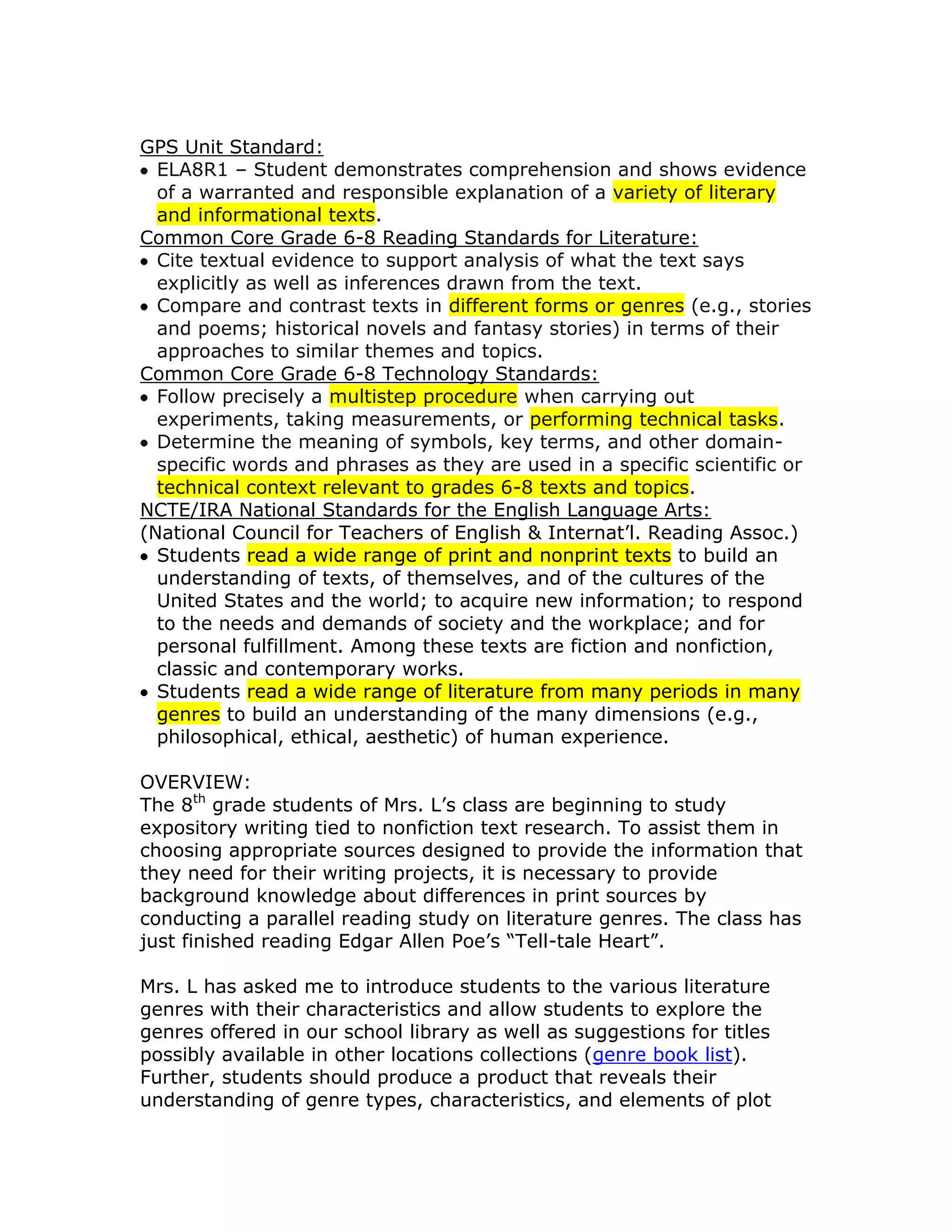 Morris d information literacy pathfinder lesson plan | DOCX