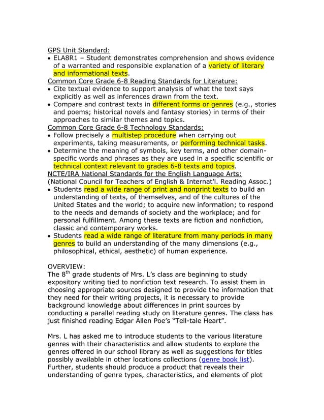 Morris d information literacy pathfinder lesson plan | DOCX