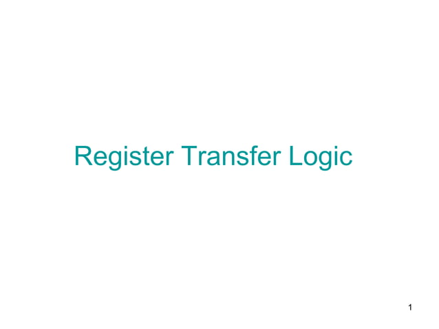 Morris Mano Chapter 08 (Register Transfer Logic).pdf | Programming ...
