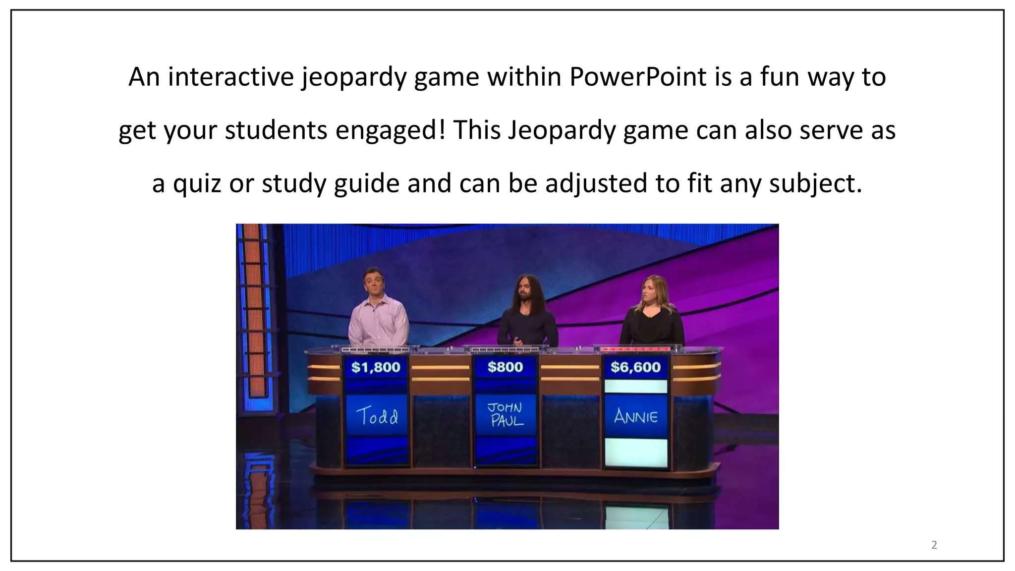 Jeopardy in PPT Tutorial | PPTX