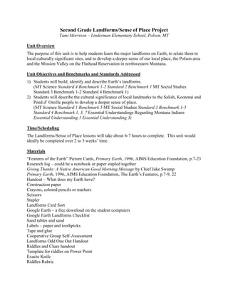 Landforms for class 2 Teaching plan and formative assessment etc | PDF