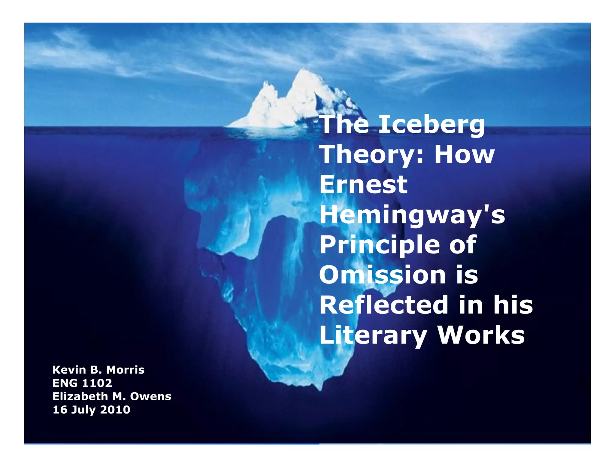 The Iceberg Theory | ODP