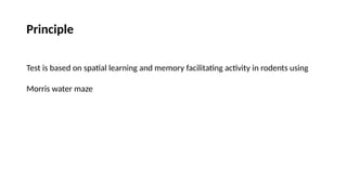Morris Water Maze : a behavioral test that measures spatial learning ...