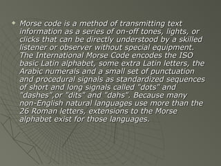 Morse code | PPT