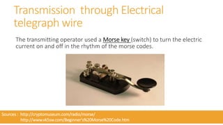 Morse code (-- --- .-. ... . -.-. --- -.. .) | PPT