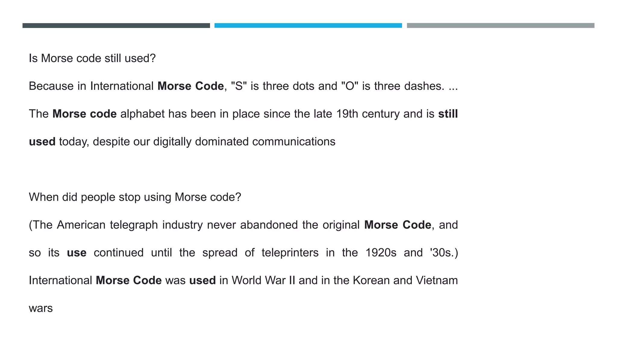Morse code | PPTX