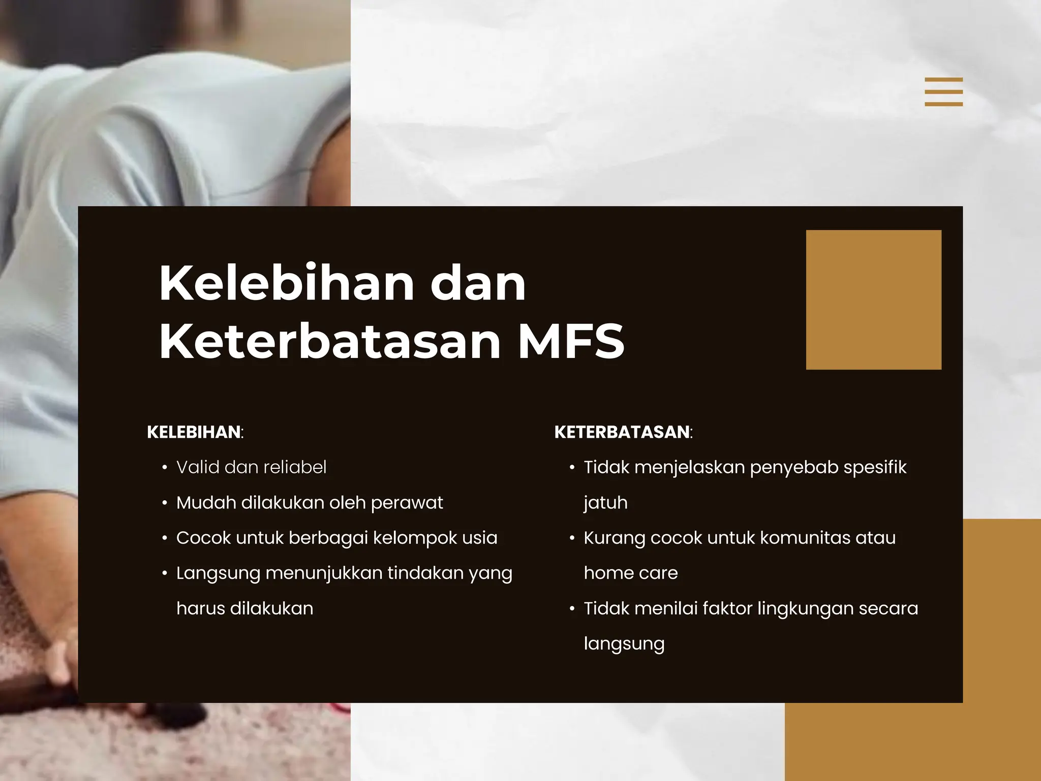 Morse Fall Scale (MFS).pdf sekala untuk mengukur lansia | PPT