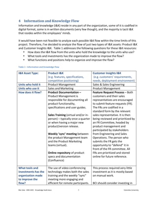 Example of a Knowledge Audit for a tech startup by Mor Sela | PDF