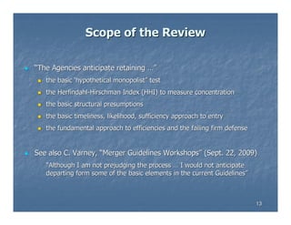 Revising the DOJ / FTC Horizontal Merger Guidelines | PPT