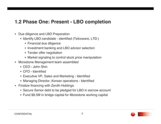 Morsetone: LBO & Strategic Development | PDF
