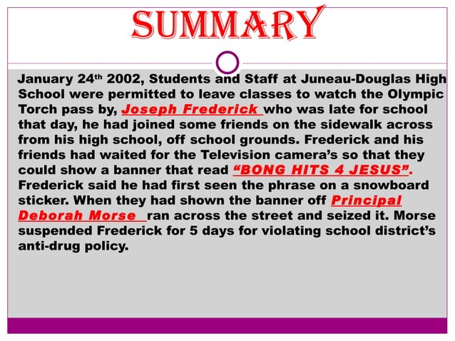 Morse Vs Frederick | PPT