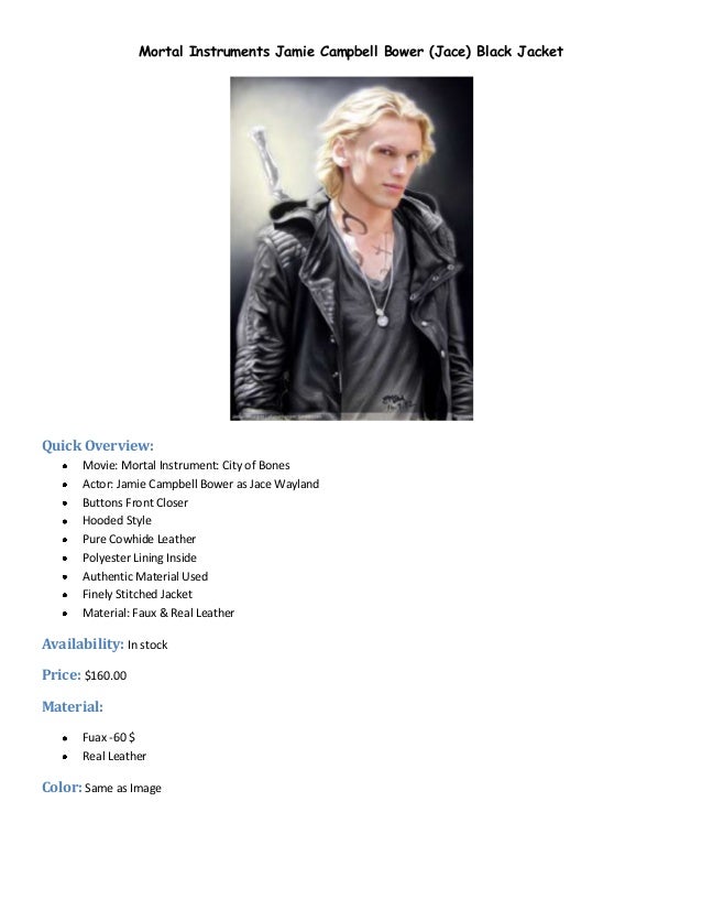 Mortal Instruments Jace Actor