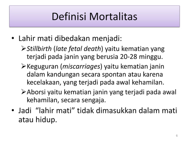 Mortalitas | PPT