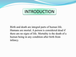 SEMINAR ON MORTALITY | PPT