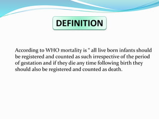 SEMINAR ON MORTALITY | PPT