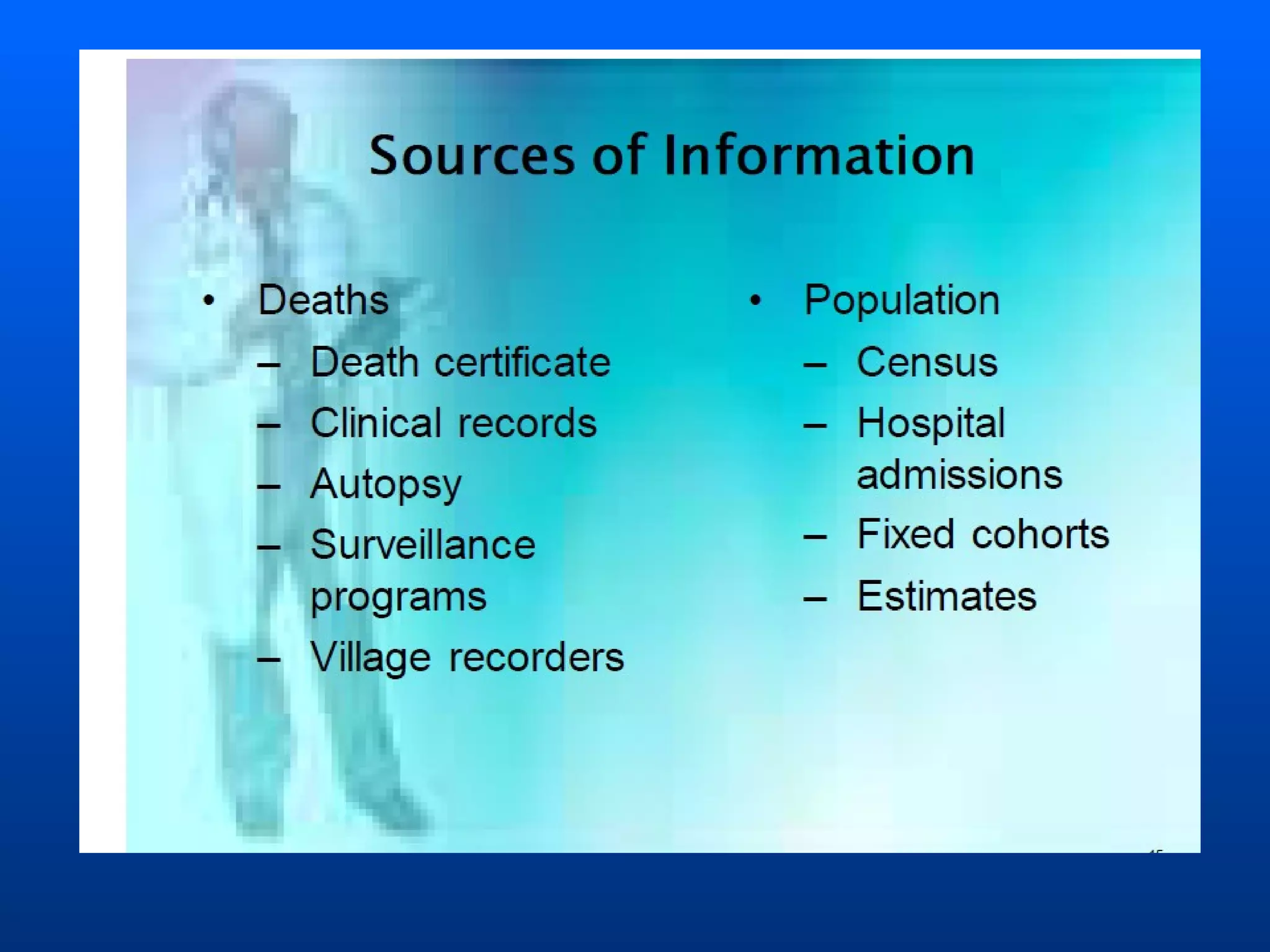Mortality and mobidity indicators | PPT