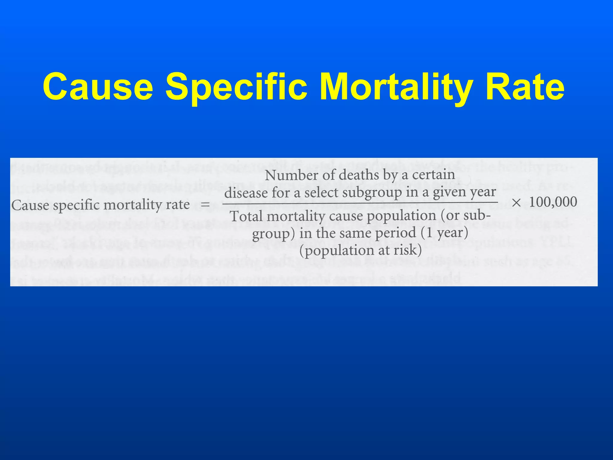 Mortality and mobidity indicators | PPT