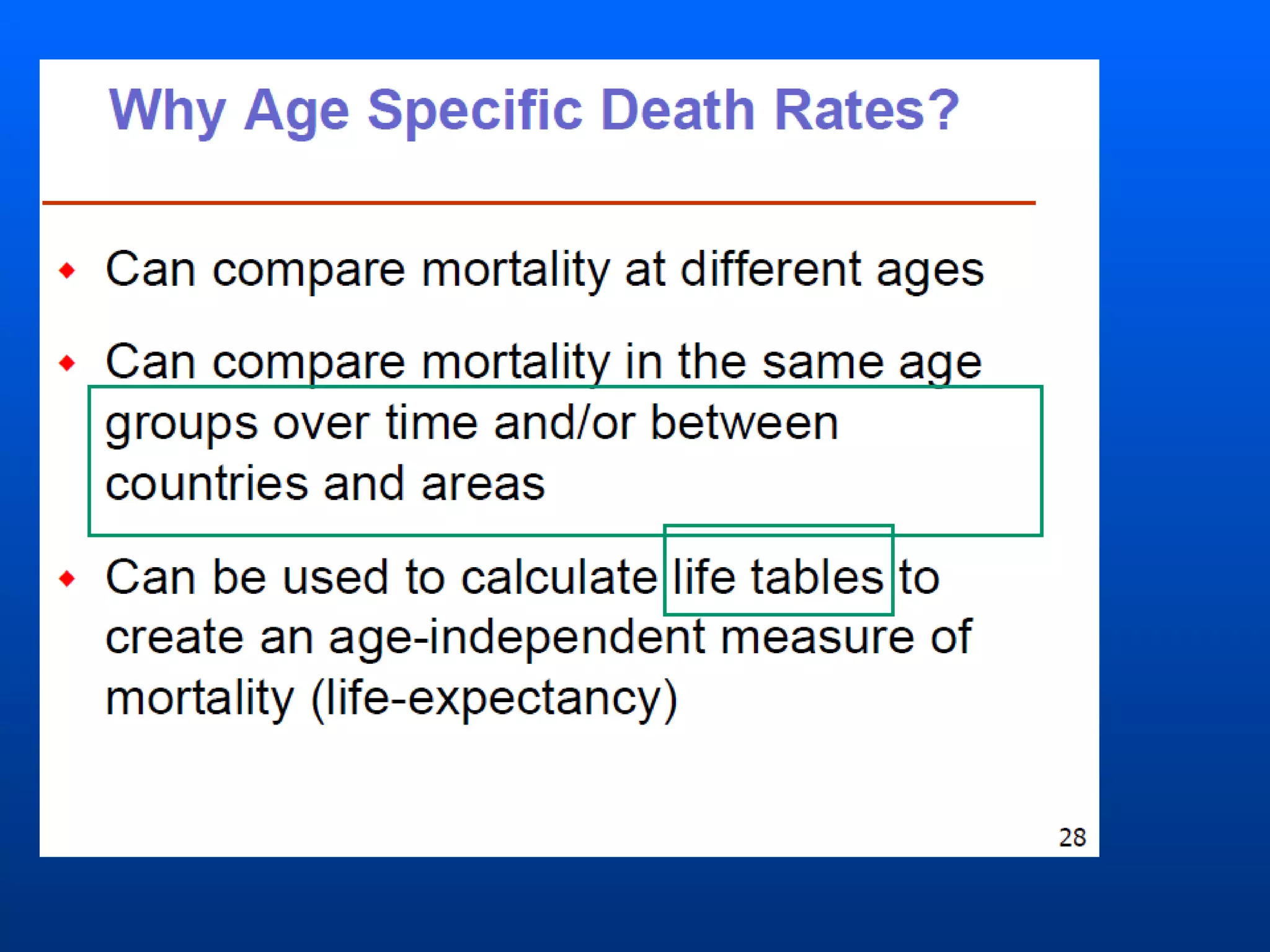 Mortality and mobidity indicators | PPT