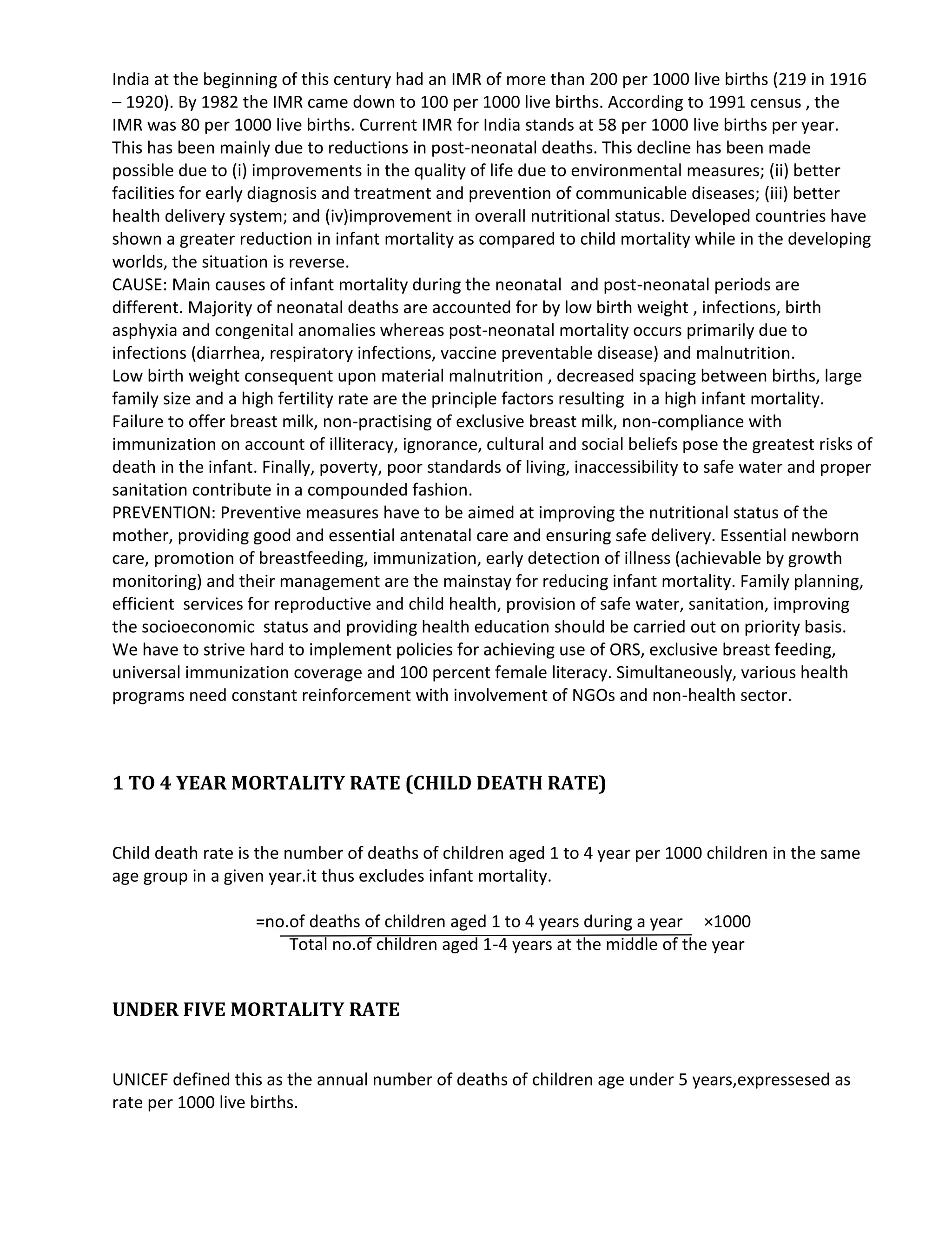 MORTALITY IN INFANCY AND CHILDHOOD (2).docx