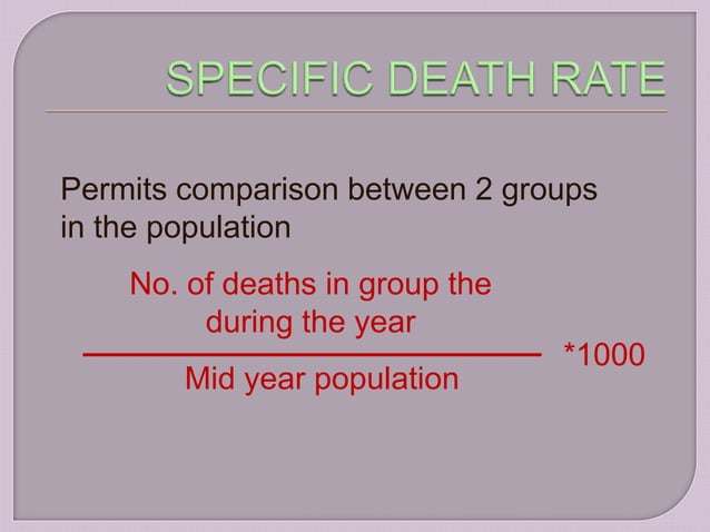 Mortality measurement | PPTX | Diseases and Conditions | Medical Health