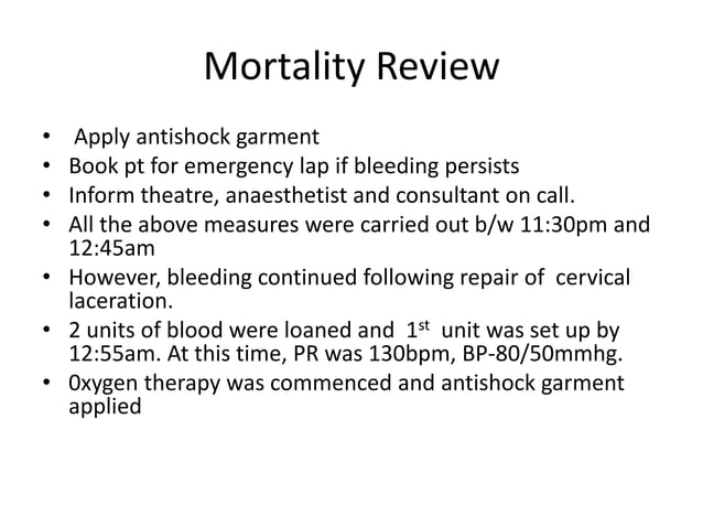 Mortality review | PPT