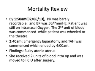 Mortality review | PPTX