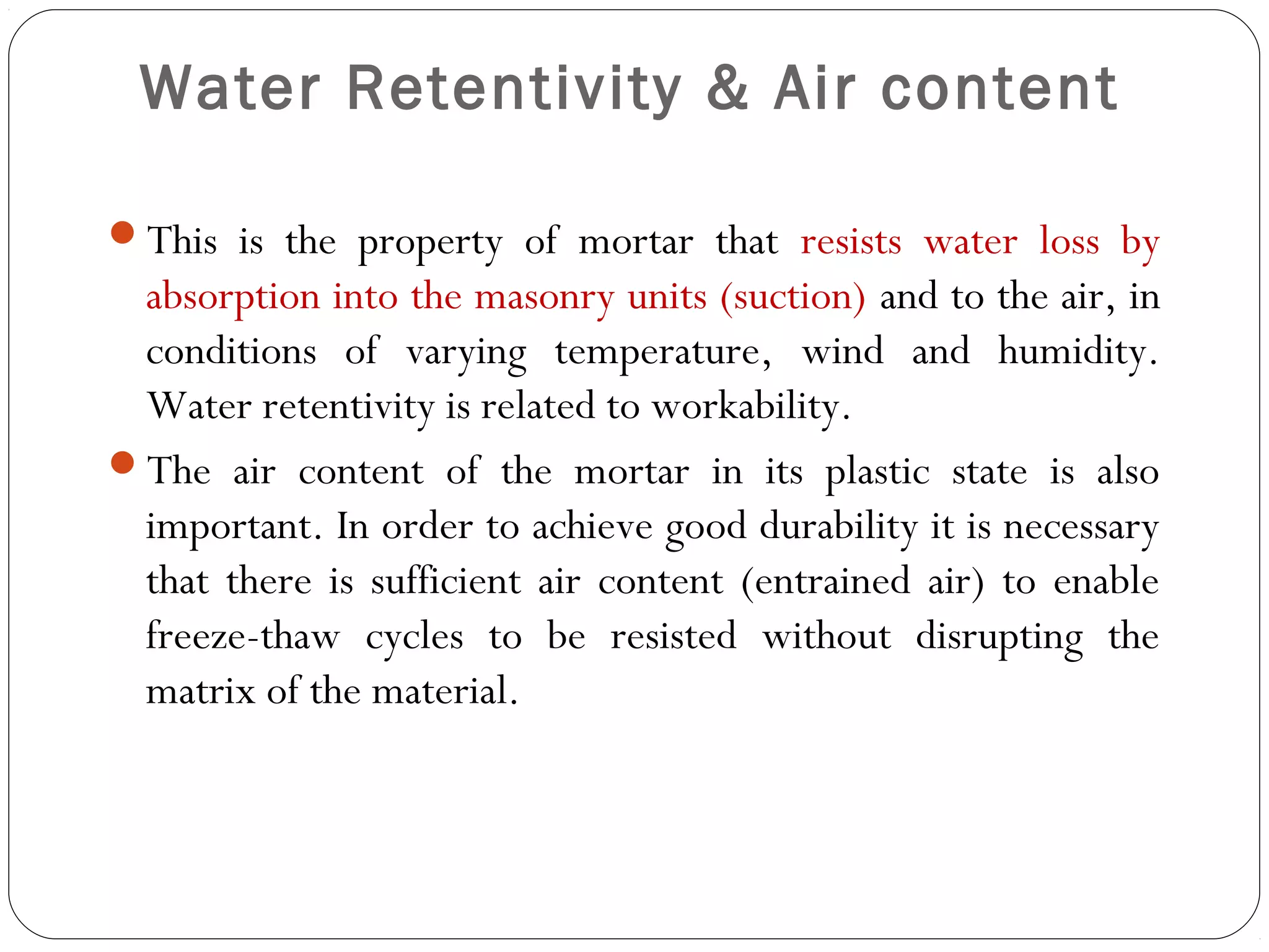 MORTAR BUILDING MATERIALS | PPT