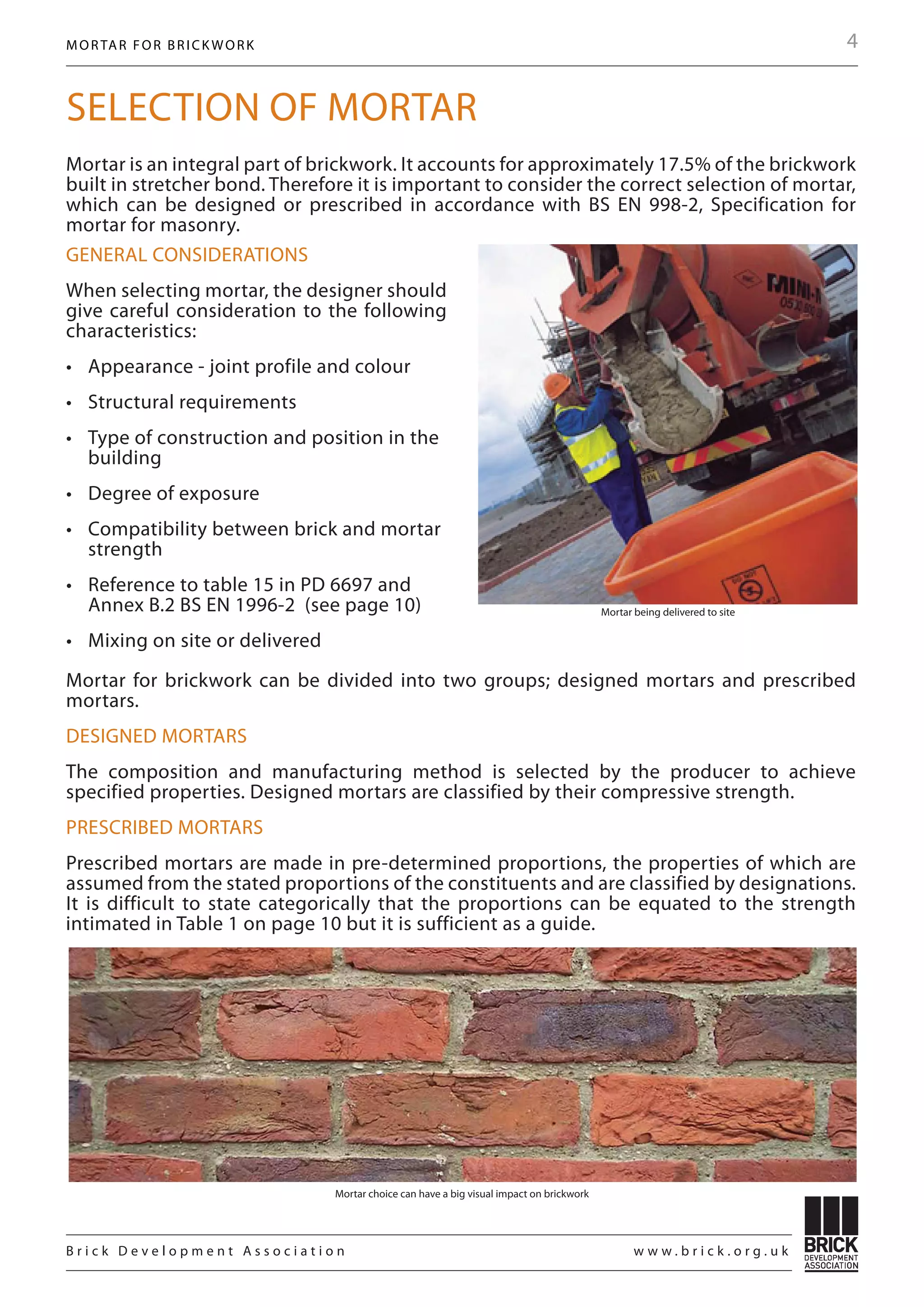 Mortar for brickwork | PDF
