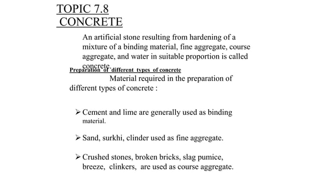 Mortar and Concrete overall surkhi function | PPTX | Geology | Science
