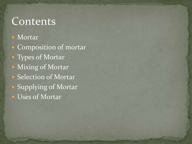 Mortar, Composition of mortar, Types of Mortar, Mixing of Mortar ...