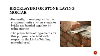 Mortar (masonry) | PPTX