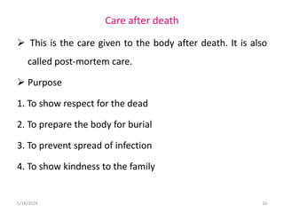 mortem care.pptx about the public heath. | PPTX