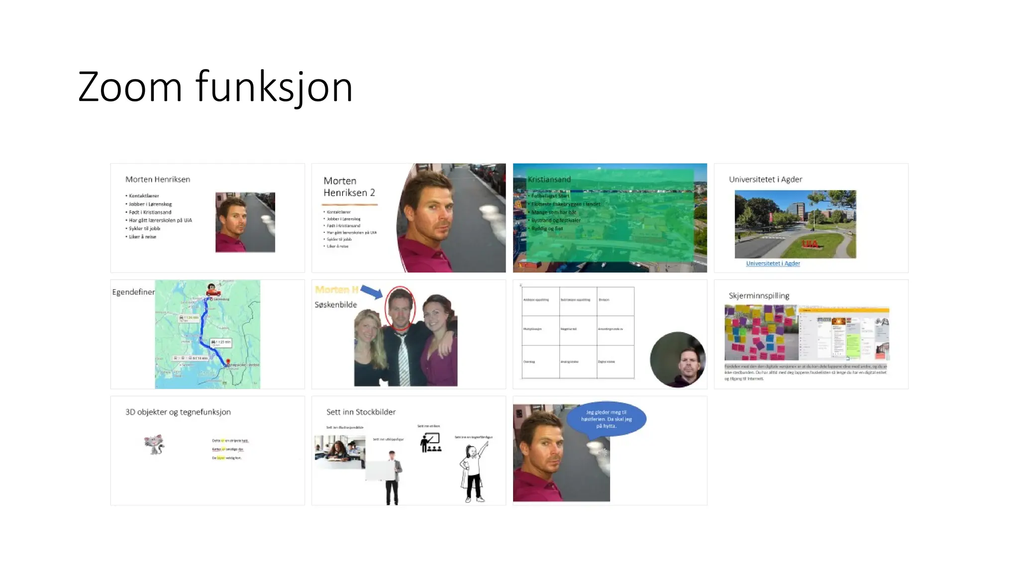 Powerpoint presentasjon med mange eksempler | PPTX