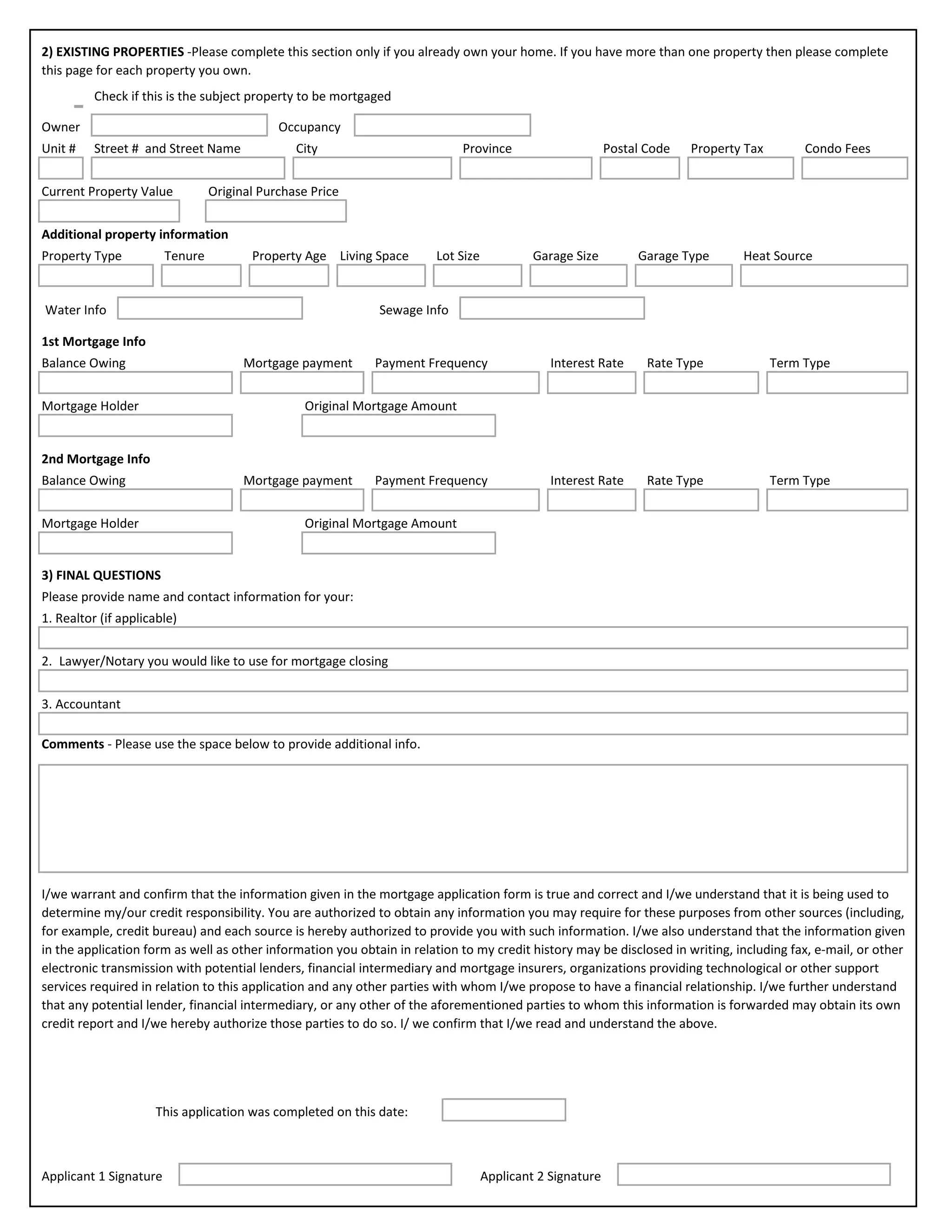 Mortgage application form alta pacific | PDF