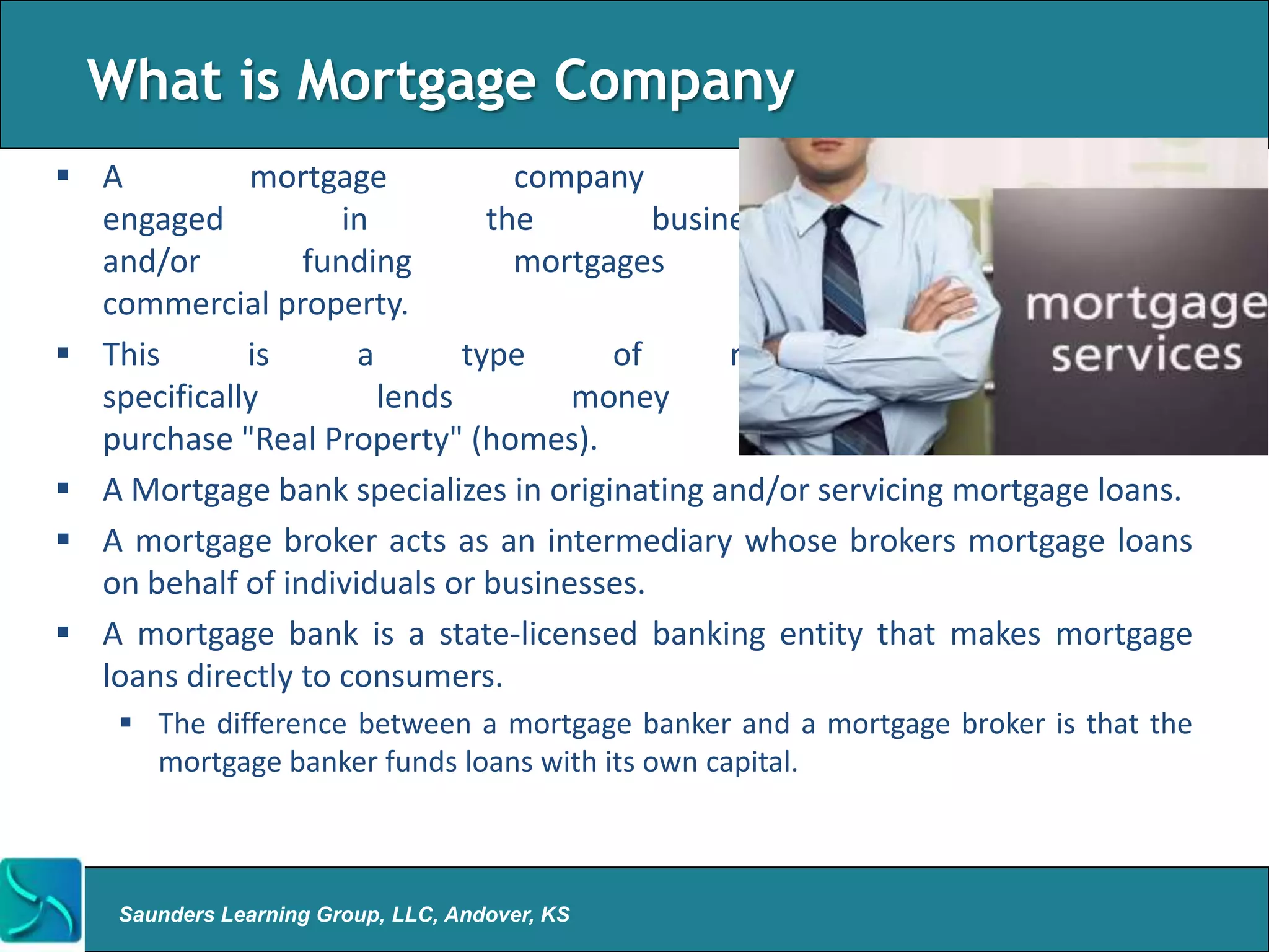 Mortgage banking overview | PPTX | Home Financing | Personal Debt