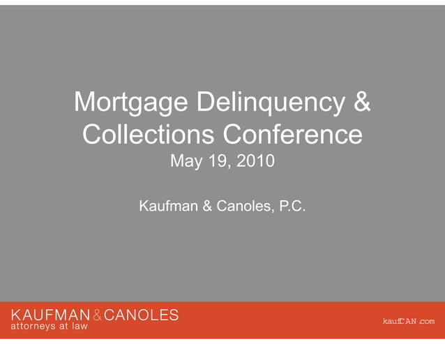 Mortgage Delinquency & Collections | PPT
