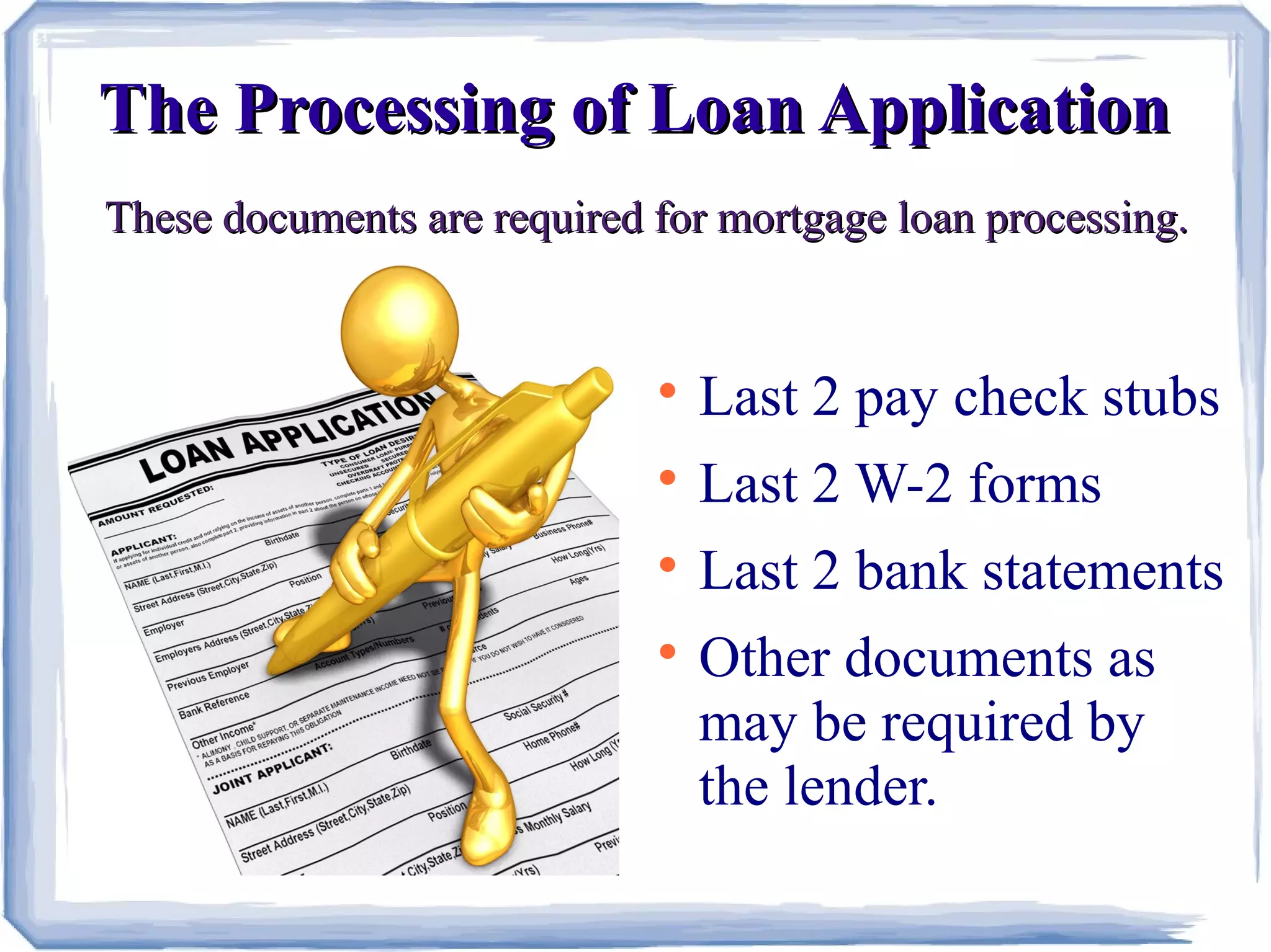 Basics Of Mortgage Loan | PPT