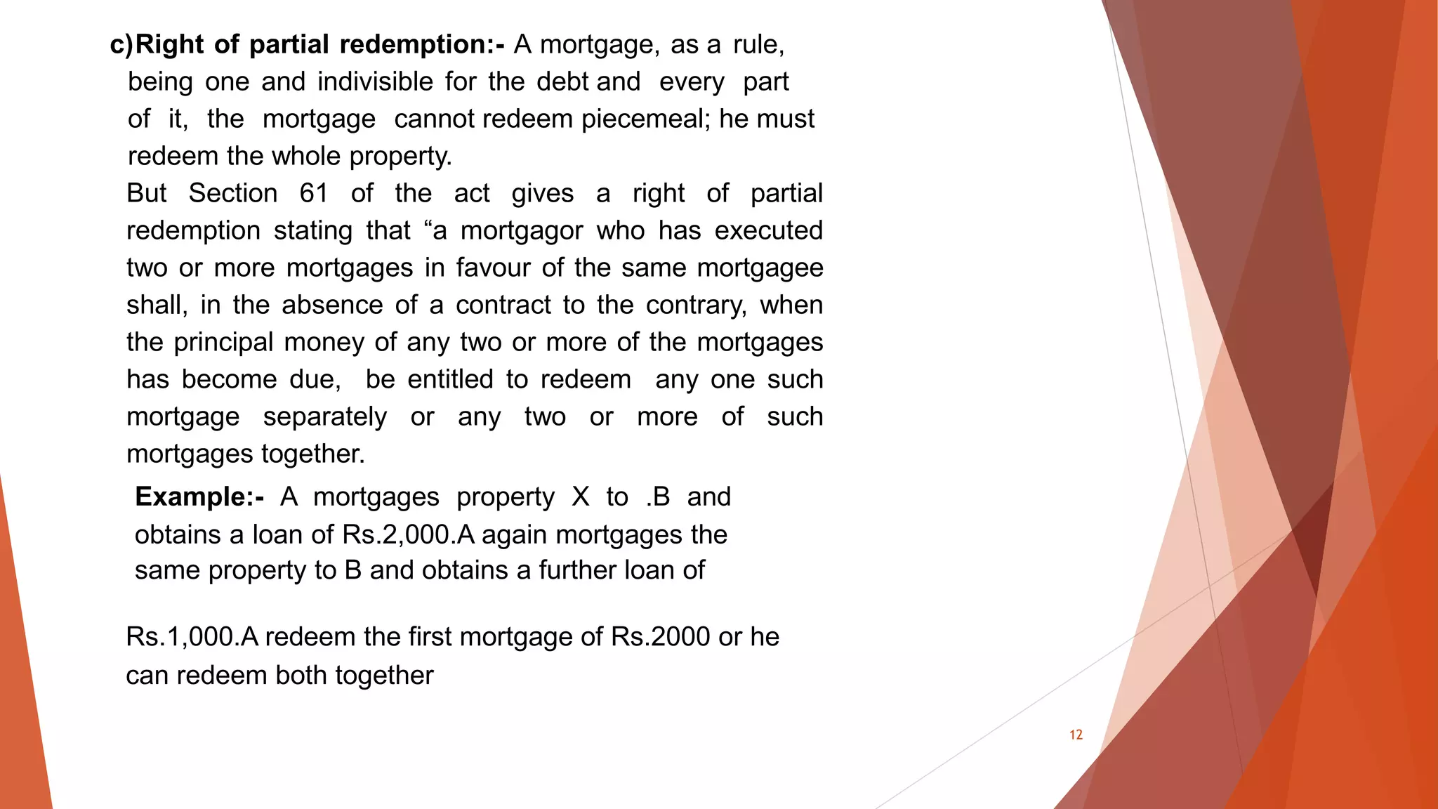 Mortgage under transfer of property law sec 58 | PDF