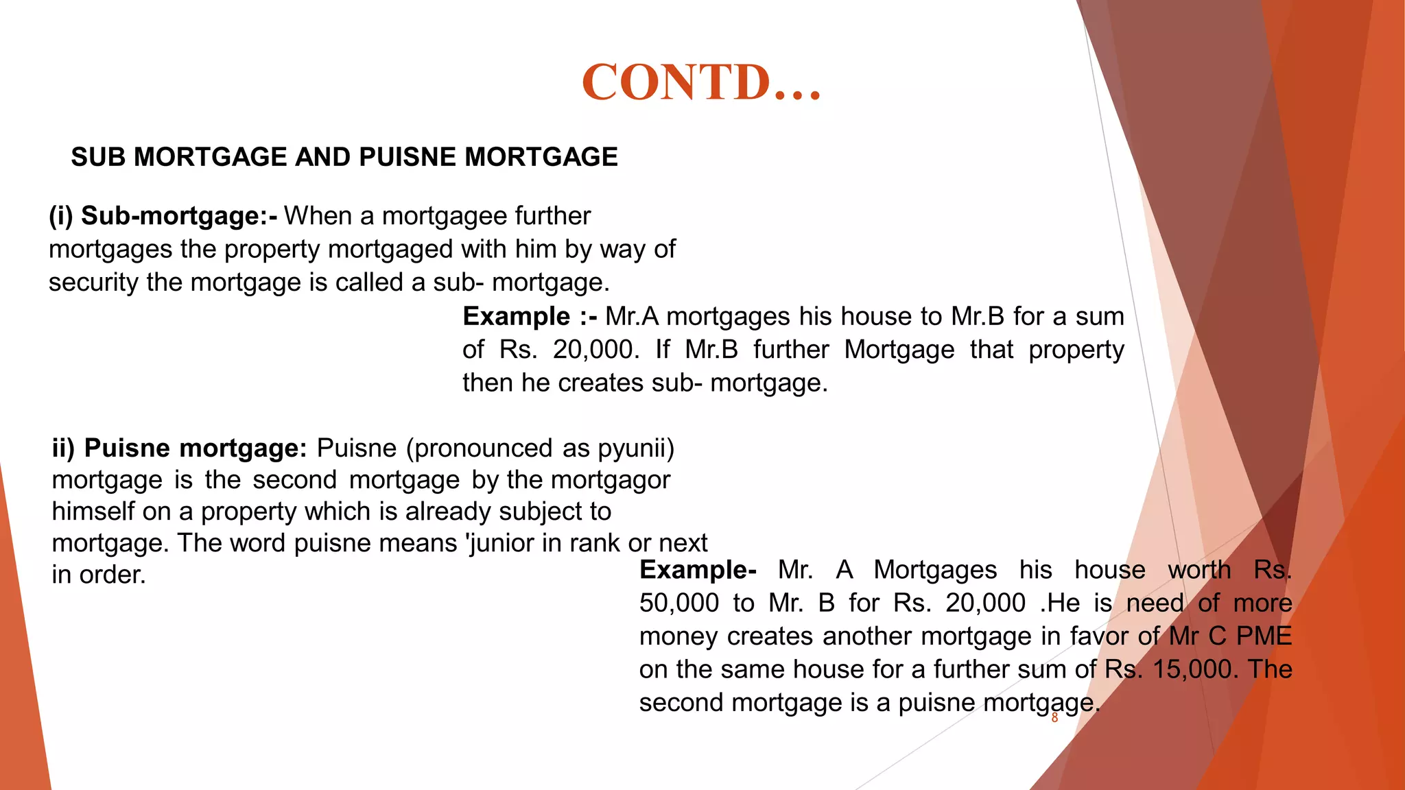 Mortgage under transfer of property law sec 58 | PDF