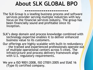 Mortgage Processing Services - SLK GLOBAL BPO | POT