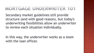 Colleen M. Olivas, Underwriter Roles and Responsibilities | PPTX | Home ...