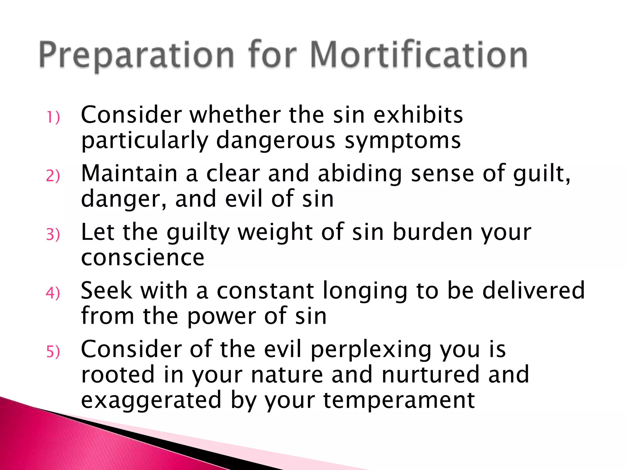 Mortification of sin in believers | PPT